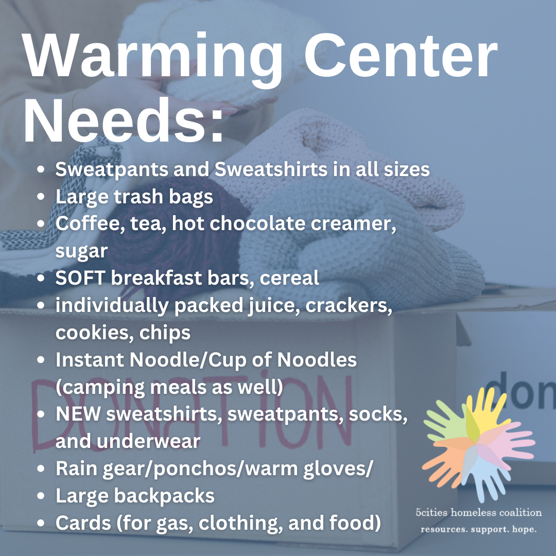 Warming Center | 5Cities Homeless Coalition